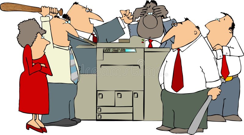 Broken Copy Machine Clipart