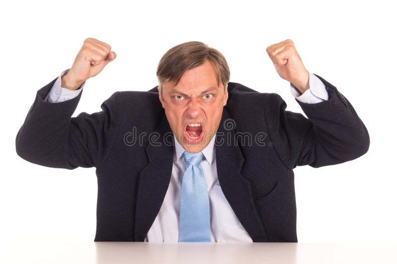 Angry office worker stock photo. Image of official, emotions - 21236380
