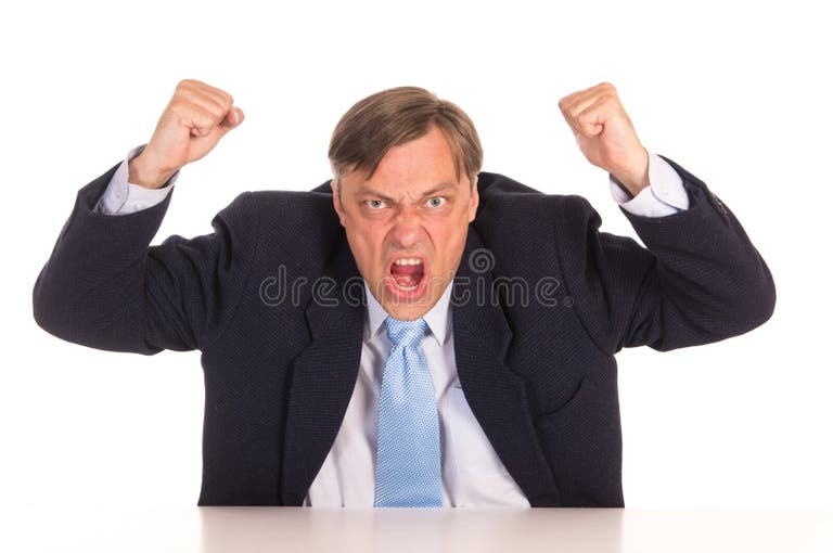 Angry office worker stock photo. Image of official, emotions - 21236380