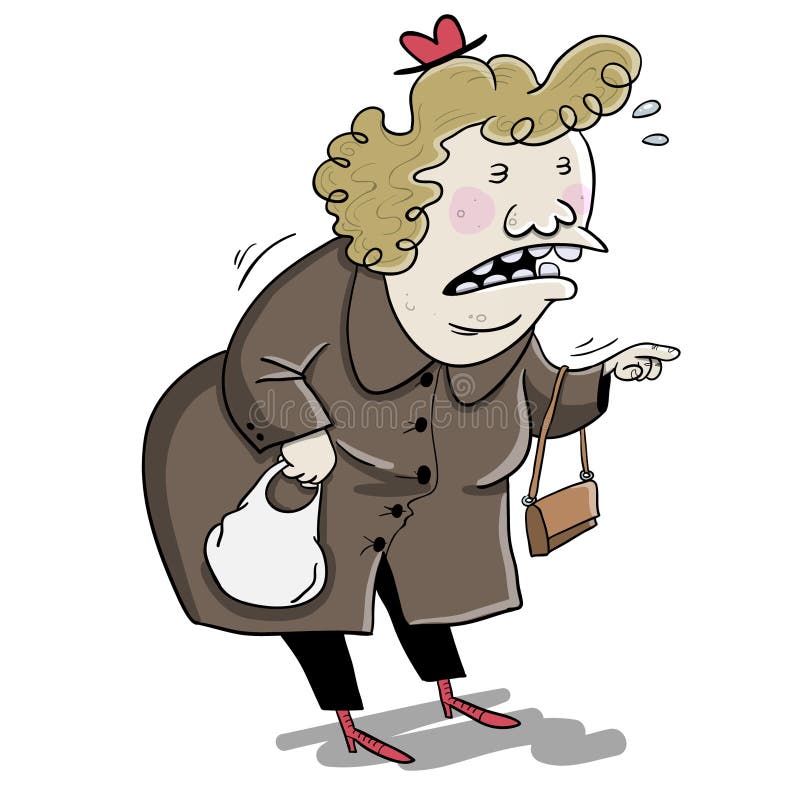 Aunt angry stock illustration. Illustration of aunt, storybook - 63818269
