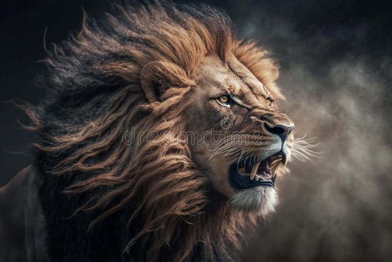 Old African Lion Stock Illustrations – 249 Old African Lion Stock ...