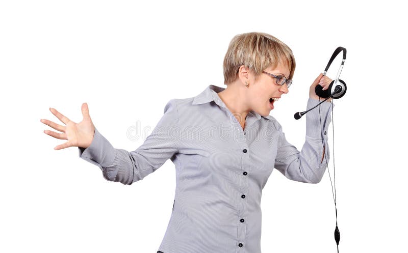 Angry operator stock photo. Image of center, consultant - 28822980
