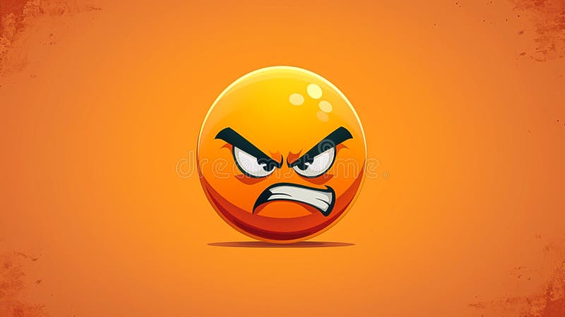 Angry Orange with Angry Face on Orange Background - Free Vector 12799 ...