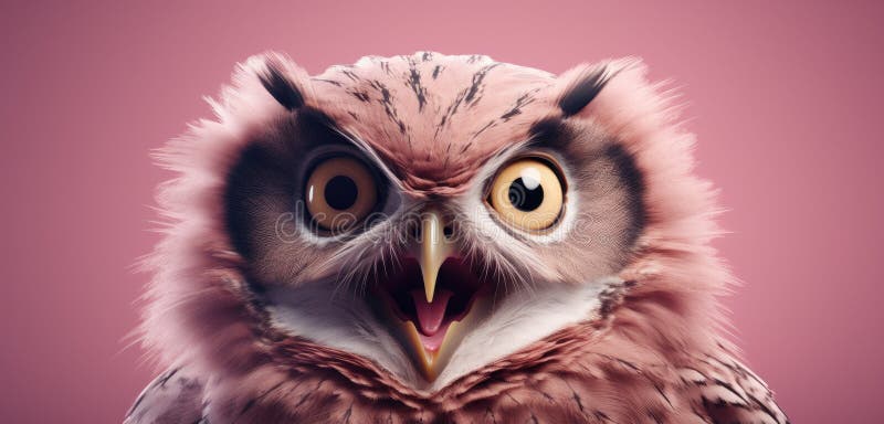 An Angry Owl Looking at the Camera Stock Image - Image of gaze ...