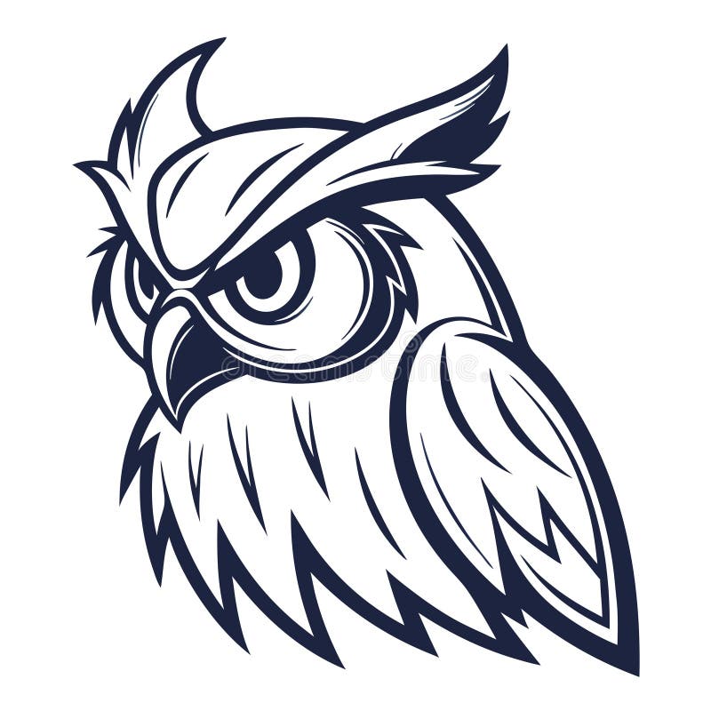 Angry Owl Mascot Vector Design for Tattoos and Graphic Projects Stock ...