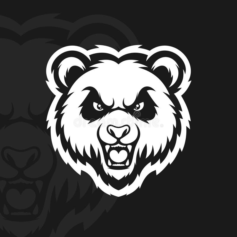 Angry Panda, Illustration Mascot Design Stock Vector - Illustration of ...