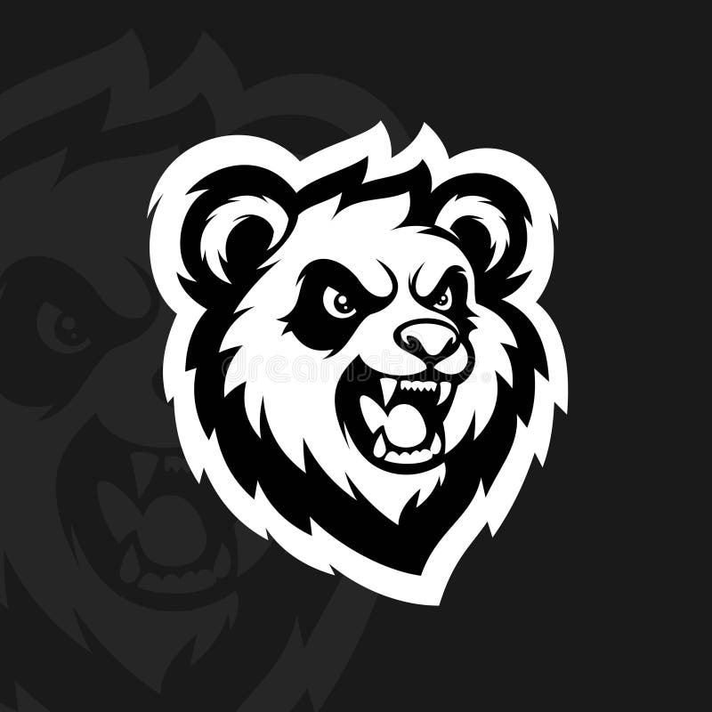 Angry Panda Mascot Logo Design Vector Stock Vector - Illustration of ...