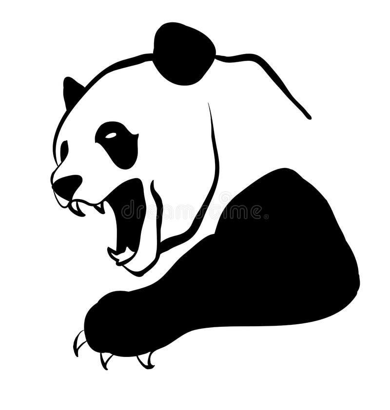 Angry panda stock vector. Illustration of avatar, cartoon - 39313096