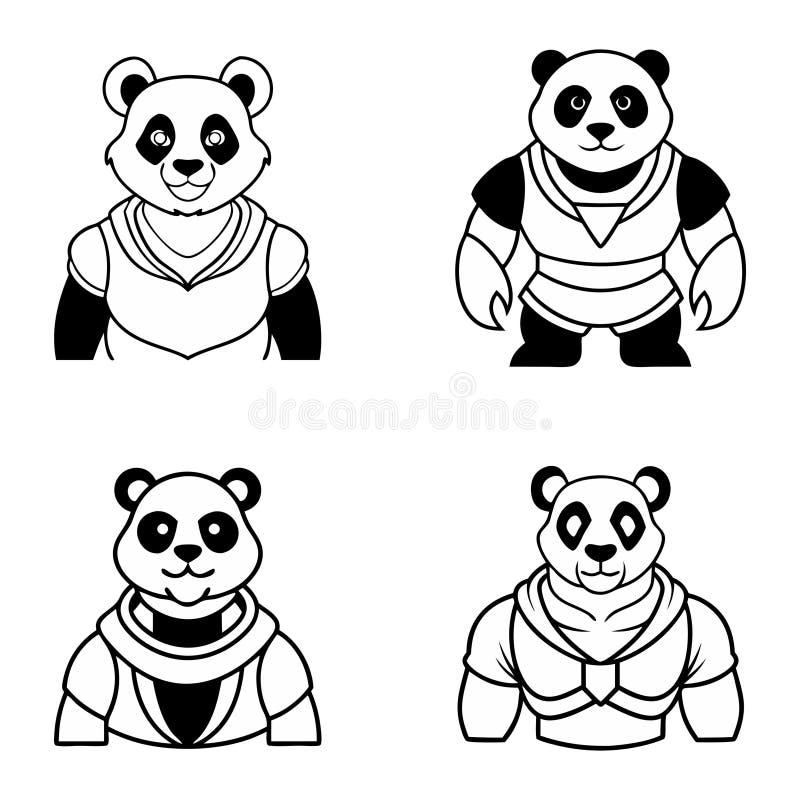 Angry panda vector stock vector. Illustration of expression - 335646752
