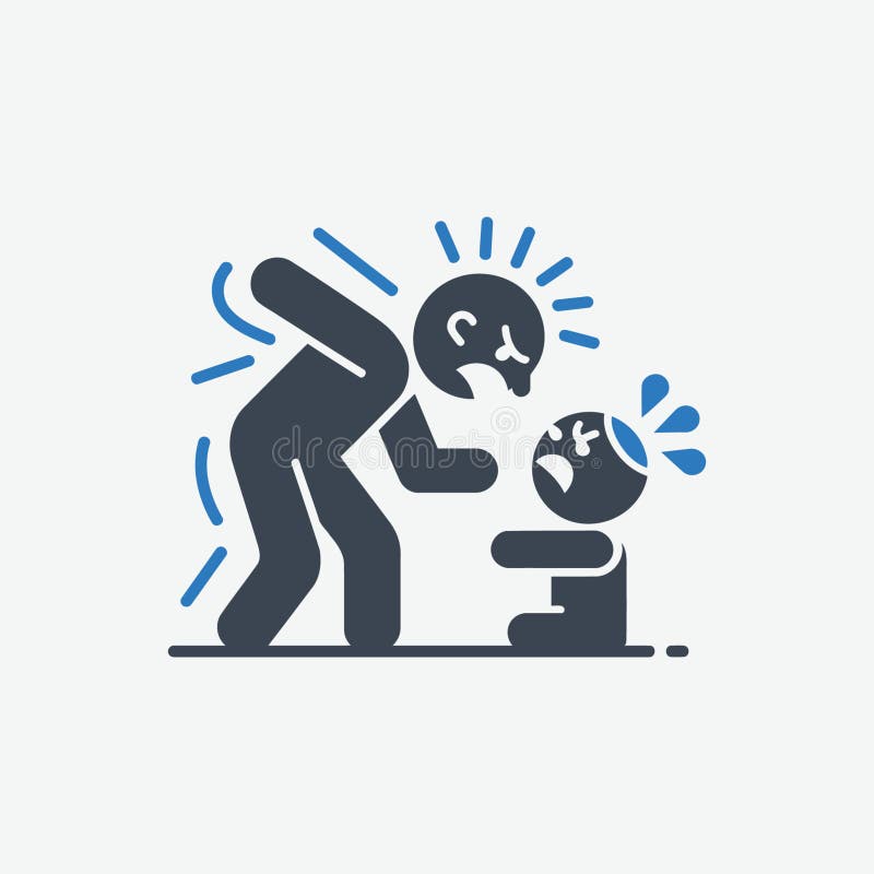 Angry Parent Child icon stock vector. Illustration of family - 346302217