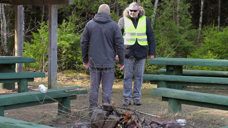 Angry Park Ranger Talking in the Park Stock Video - Video of dangerous ...