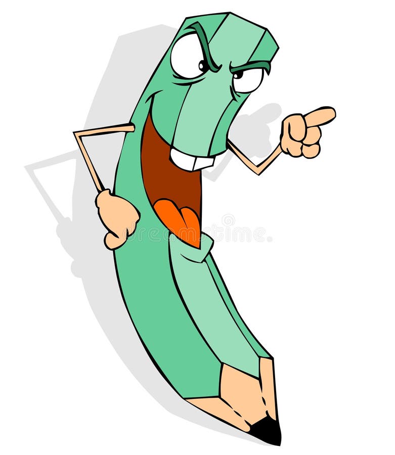 Angry pencil stock illustration. Illustration of expression - 3314909