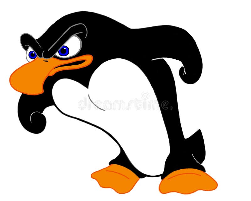Angry Penguin stock illustration. Illustration of penguin - 5095477