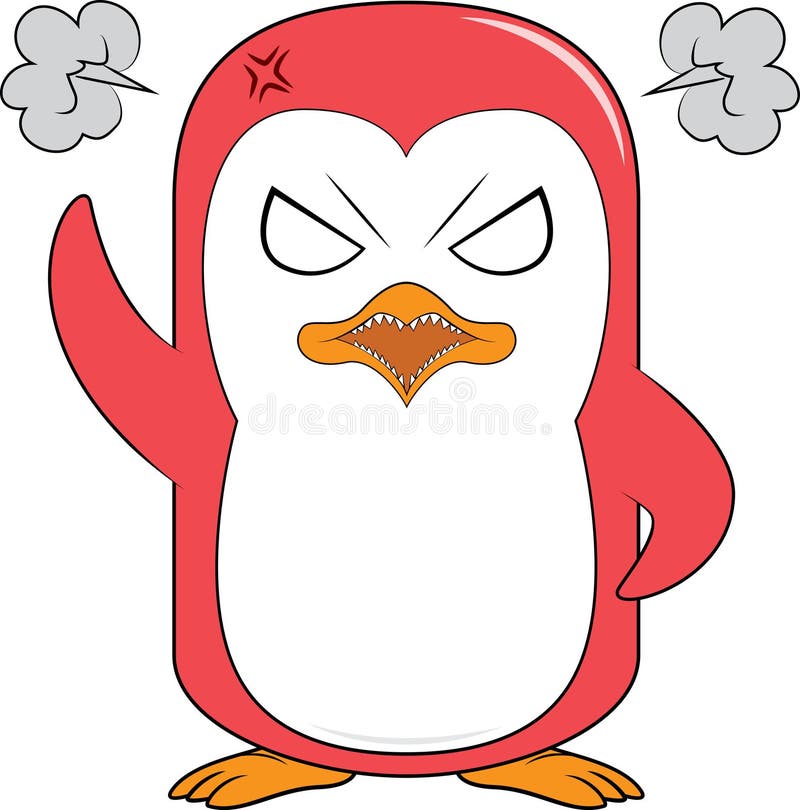 Angry Penguin stock illustration. Illustration of penguin - 5095477