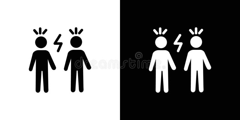 Angry People Conflicts Icon Isolated Flat Vector in Outline Stock ...