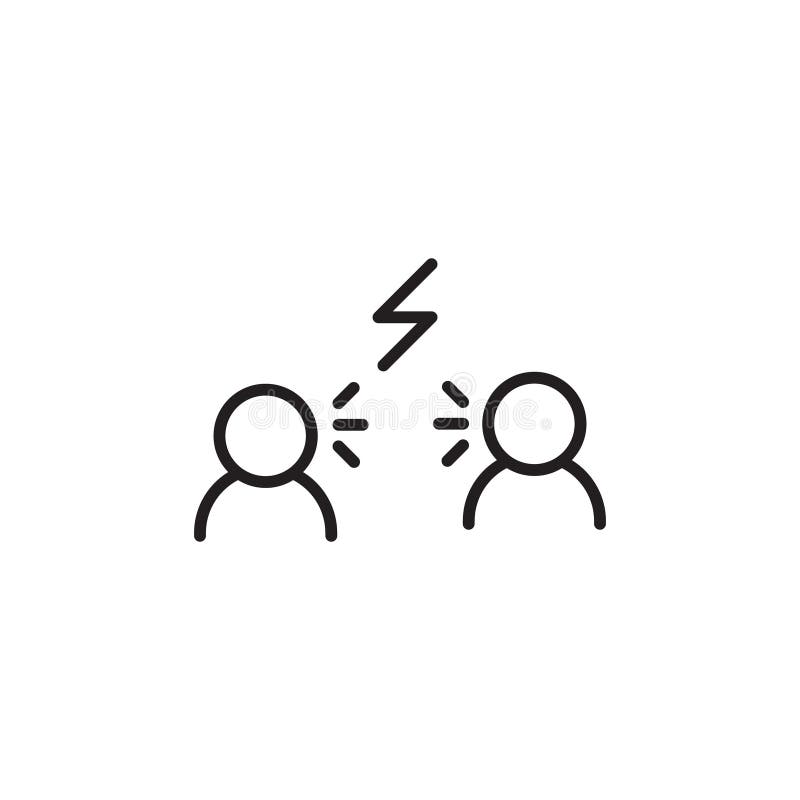 Angry People Conflicts Icon Outline Vector for Web Ui Stock Vector - Illustration of tension ...
