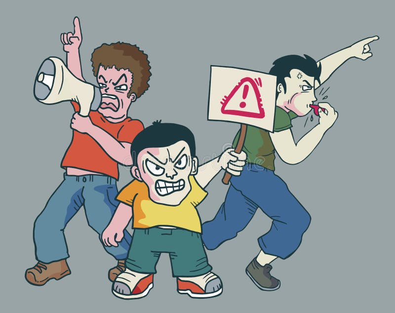 Angry people stock vector. Illustration of banner, young - 61662068