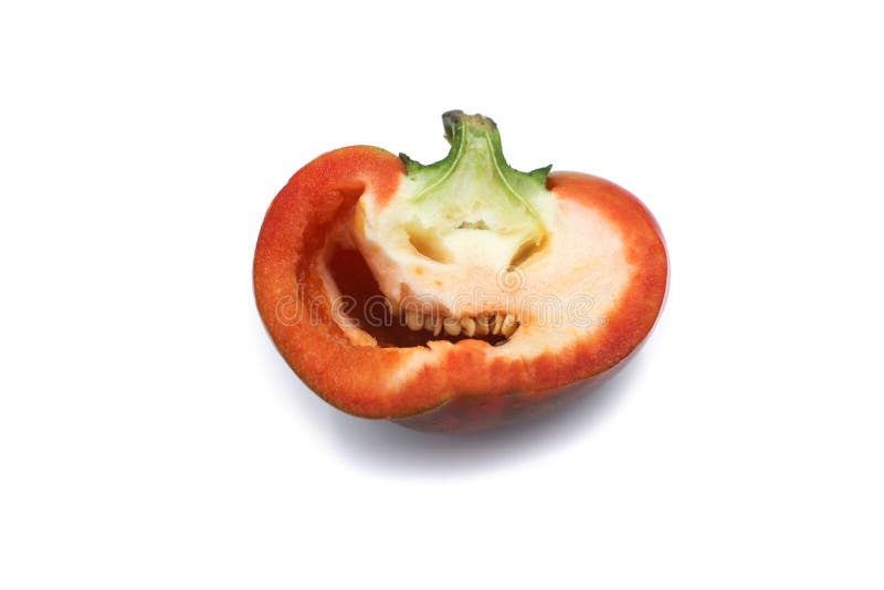 Angry Pepper Isolated on White Stock Photo - Image of halloween ...