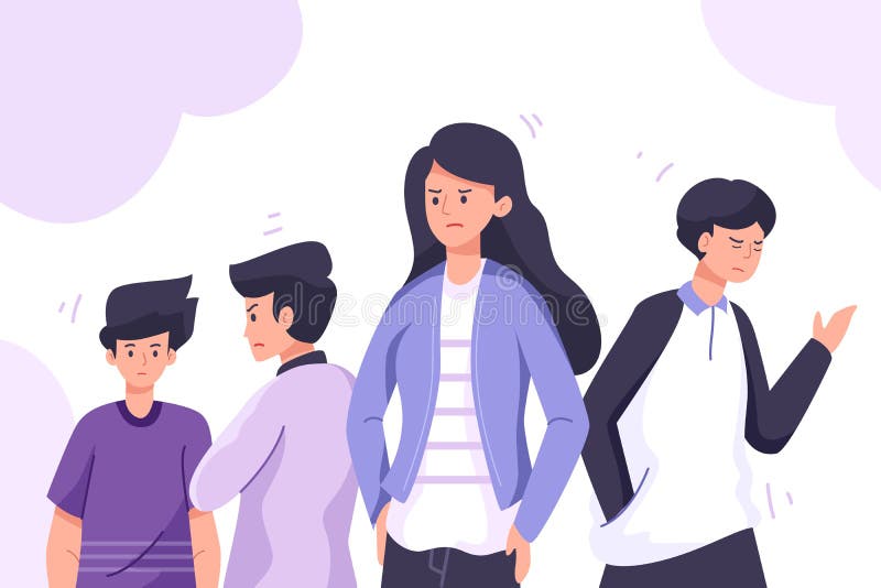 Angry Person in Crowd Vector Illustration Stock Illustration ...