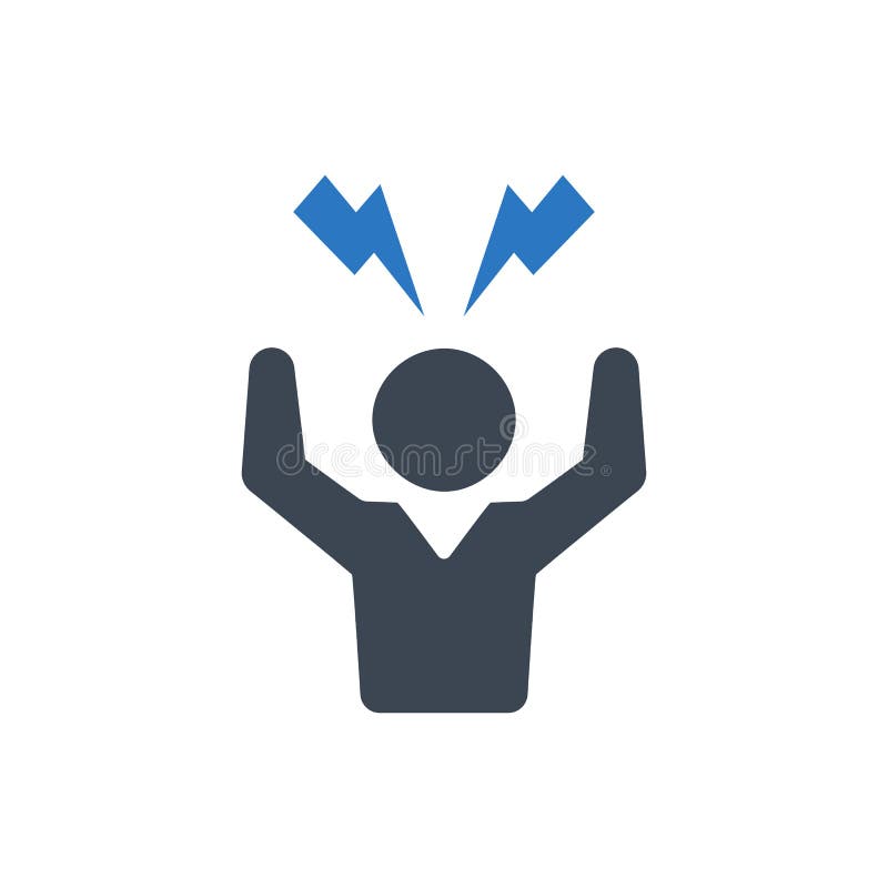 Angry person icon stock vector. Illustration of vector - 147197810