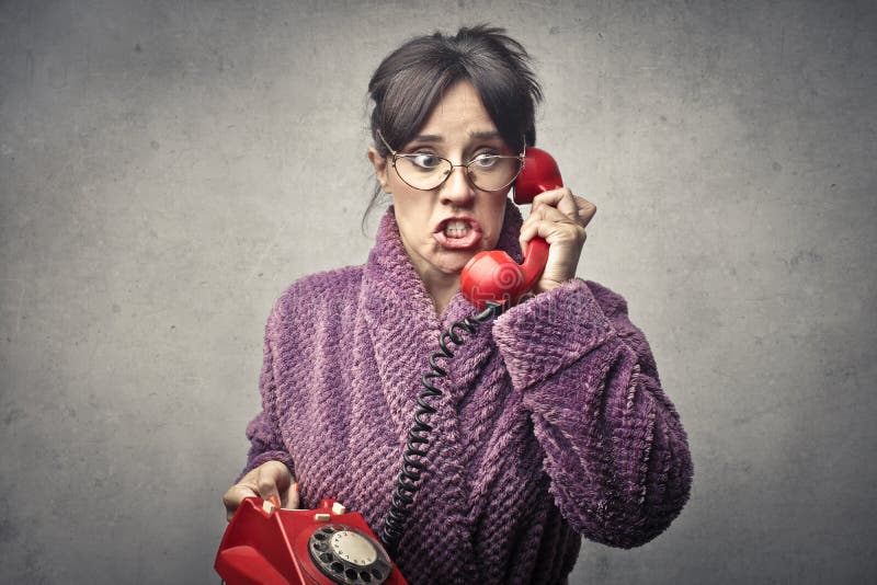 Angry phoening stock photo. Image of angry, phoening - 78478794