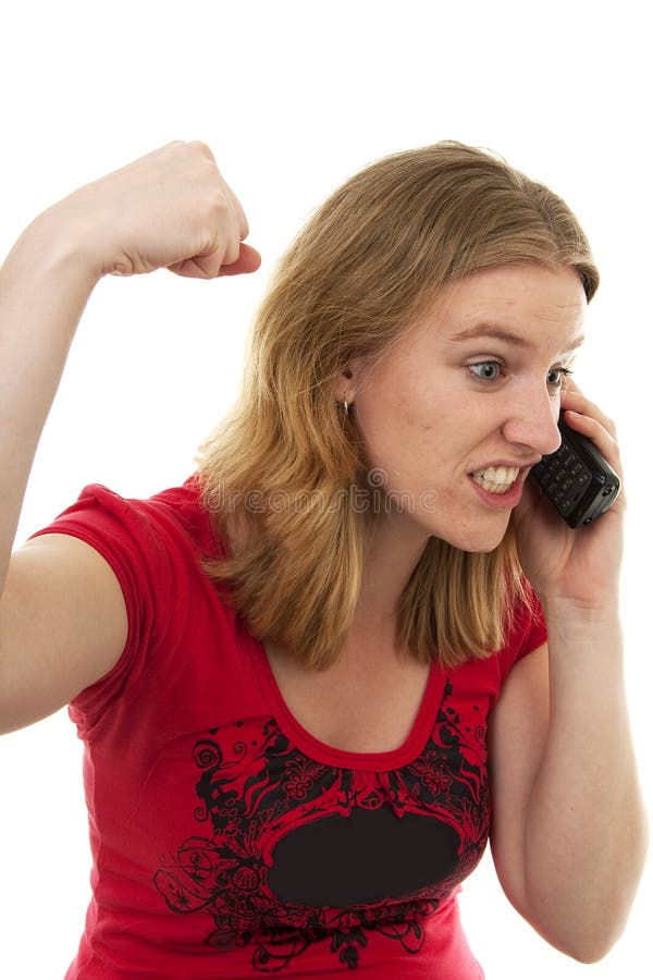 Angry Women with Vintage Telephone Stock Photo - Image of senior, angry ...