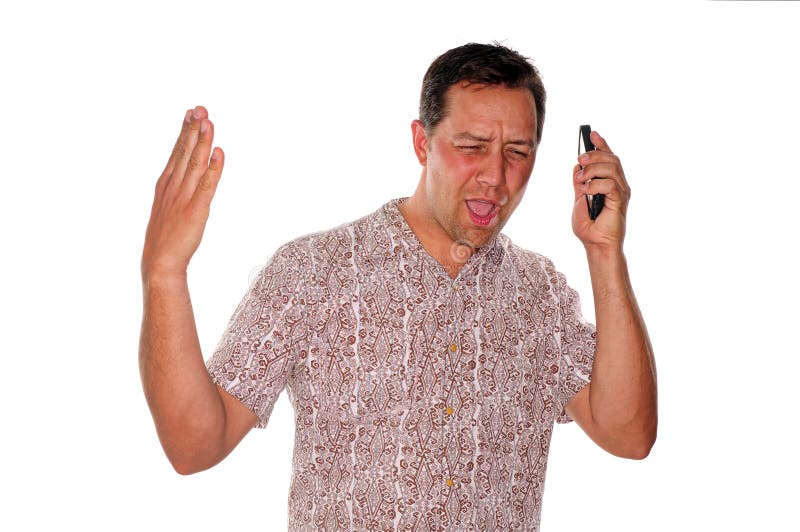 Angry phone call stock image. Image of alone, person - 25104385