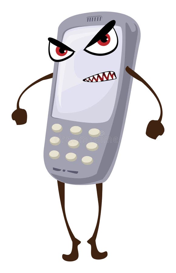 Angry Phone Call stock vector. Illustration of holding - 35095832