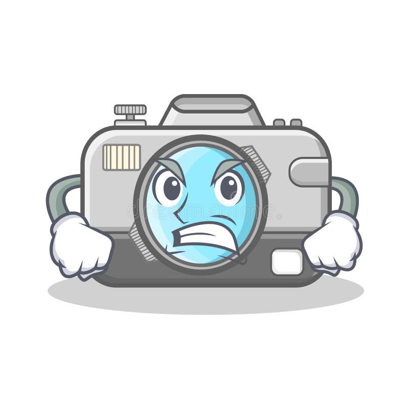 Angry Photo Camera Character Cartoon Stock Vector - Illustration of ...