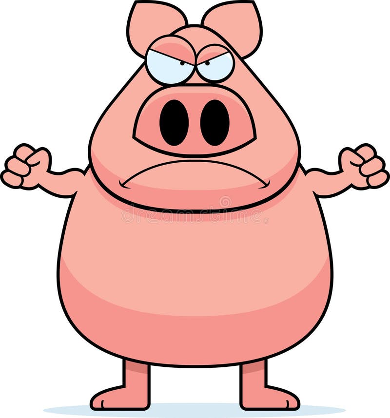 Angry Pig stock vector. Illustration of furious, angry - 15673850
