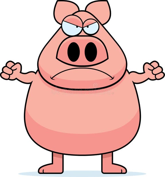 Angry Pig stock vector. Illustration of furious, angry - 15673850