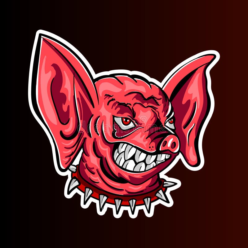 Angry Pig E Sport Mascot Logo Stock Vector - Illustration of piggy ...
