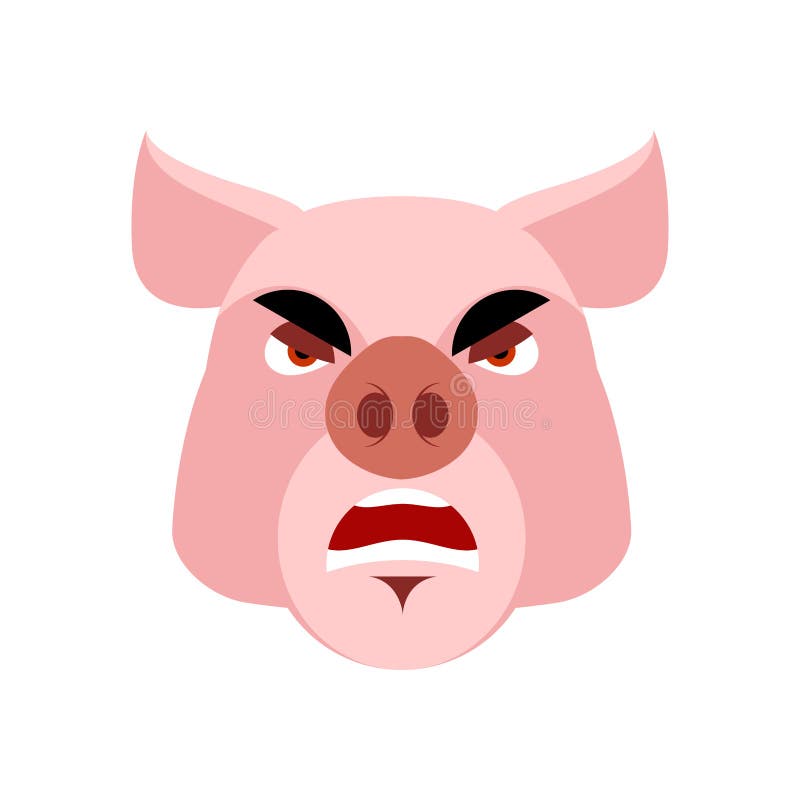 Evil Cartoon Pig Face