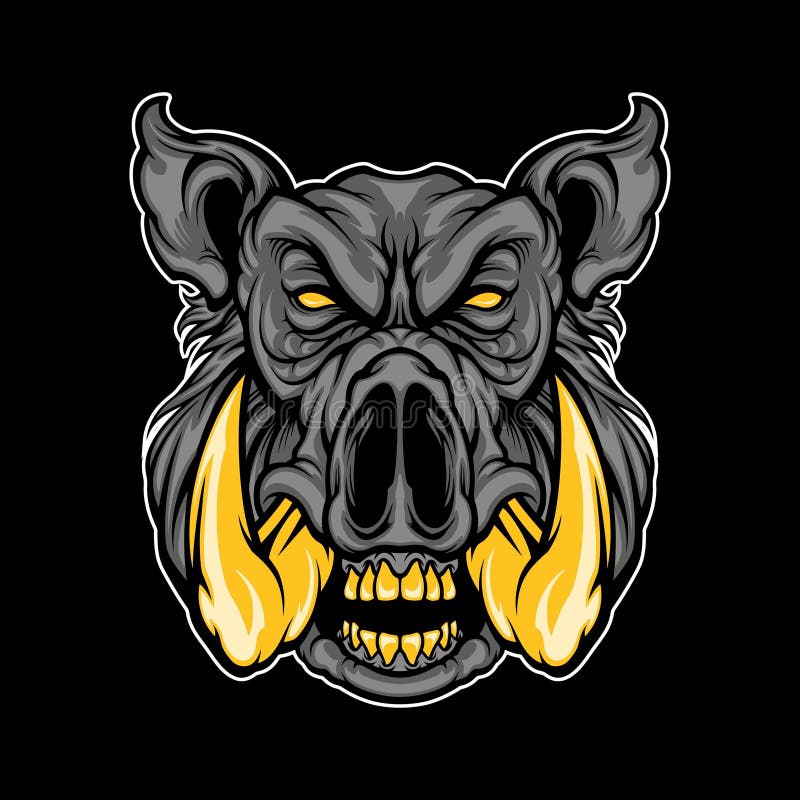 Angry pig head stock vector. Illustration of animal - 276274073