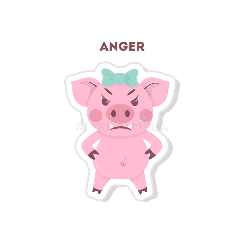 Angry Pig stock vector. Illustration of illustration - 15673850