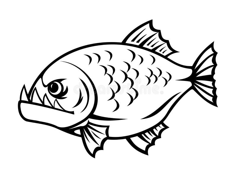 Piranha Drawing