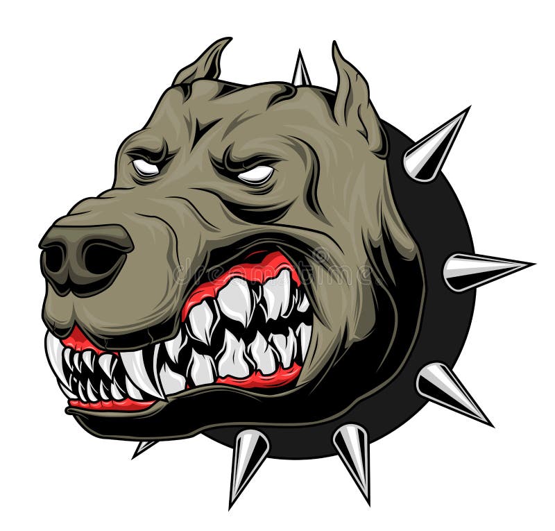 Angry Pitbull Dog Logo Mascot Design Template Vector Stock Vector ...
