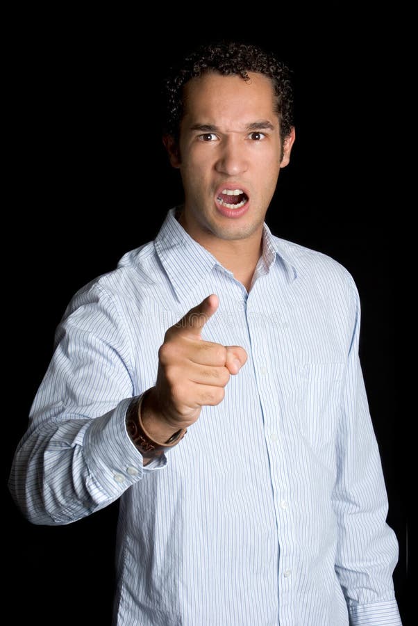 Angry Pointing Person stock photo. Image of business, point - 9185236