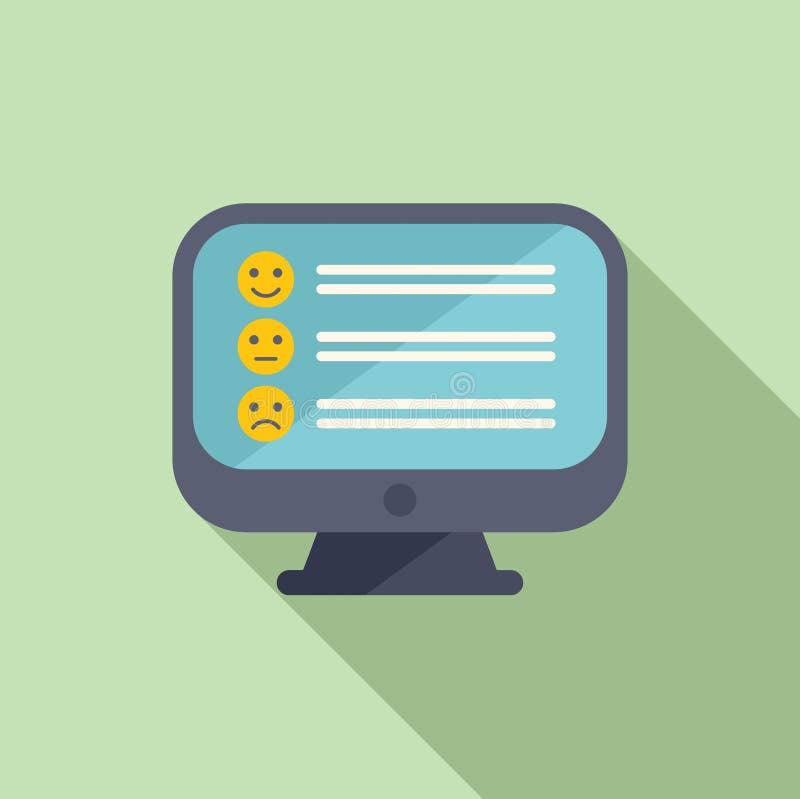 Angry Poor User Online Icon Flat Vector. Satisfaction Level Stock ...