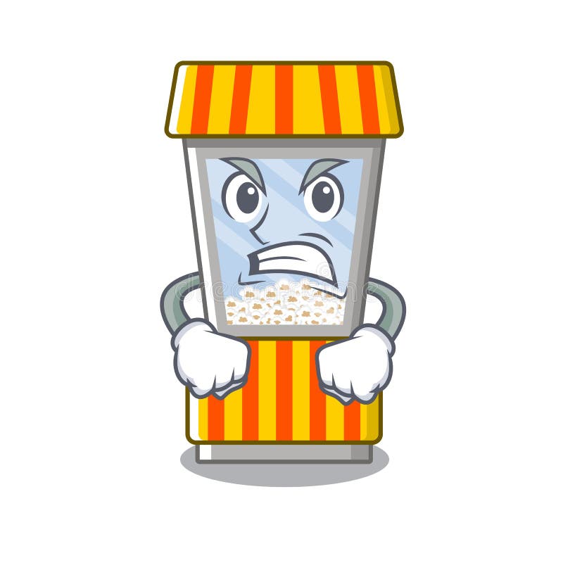 Angry Cartoon Popcorn stock vector. Illustration of furious - 69733746
