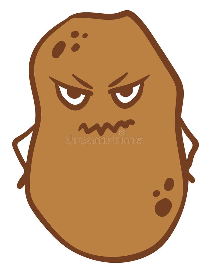Angry Cartoon Potato