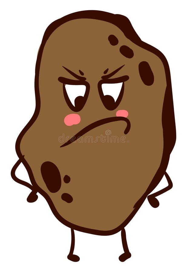 Angry potato cartoon stock illustration. Illustration of potato - 48781118