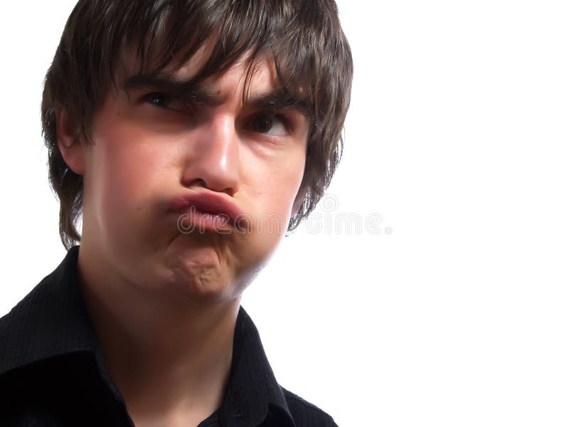 Angry and pouting guy stock image. Image of charming, gentleman - 5294533