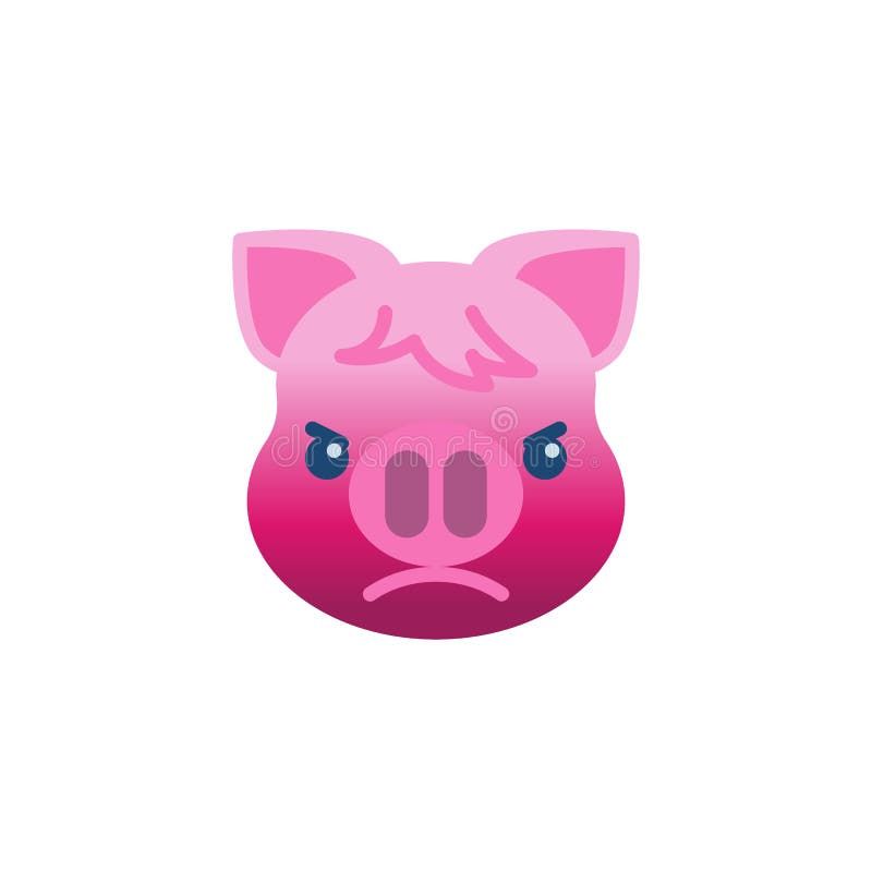 Angry Pouting Piggy Face Emoji Flat Icon Stock Vector - Illustration of ... Angry Pouting Piggy Face Emoji Flat Icon Stock Vector - Illustration of ...