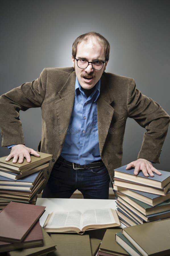 Nerdy Uptight Professor stock photo. Image of adult, professor - 35339202
