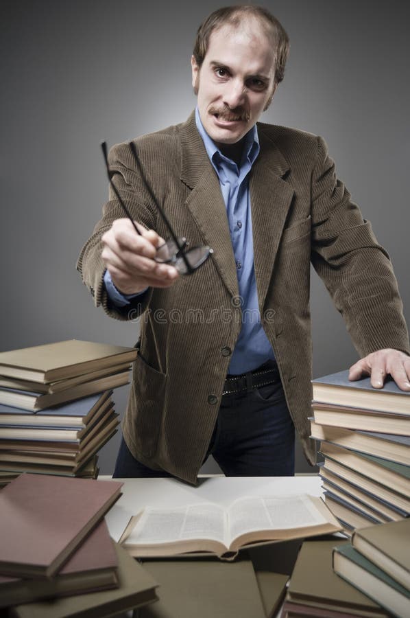 Nerdy Uptight Professor stock photo. Image of adult, professor - 35339202