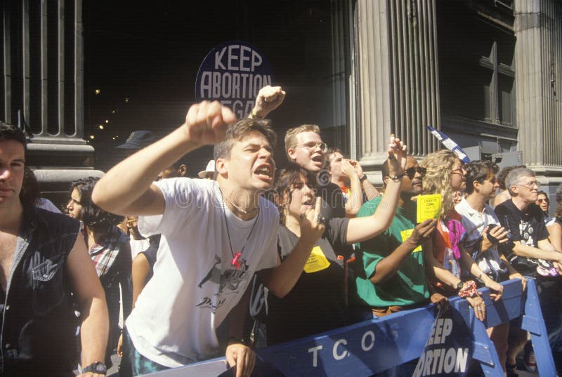 Angry Protesters Chanting at Pro-choice Rally Editorial Stock Image ...