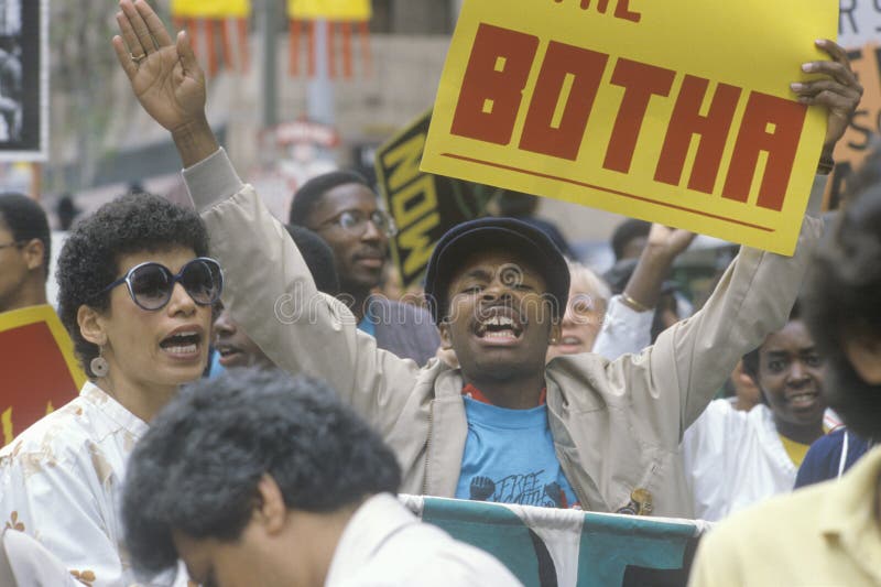 Protesters Holding Banner during AIDS Rally, Los Angeles, California ...