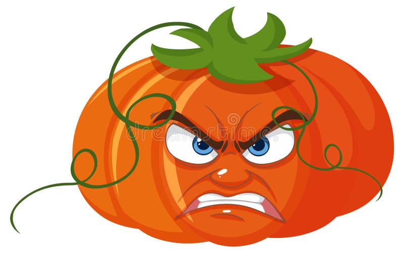 An angry pumpkin stock vector. Illustration of expression - 326073395