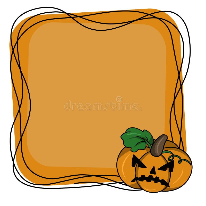 Square Frame Halloween Pumpkin Stock Illustrations – 575 Square Frame ...
